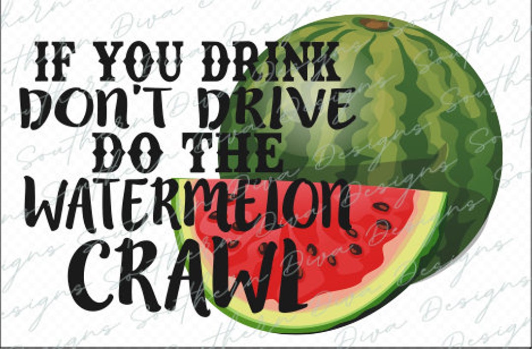 Watermelon Crawl PNG - Instant Digital Download for Print and Cut ...