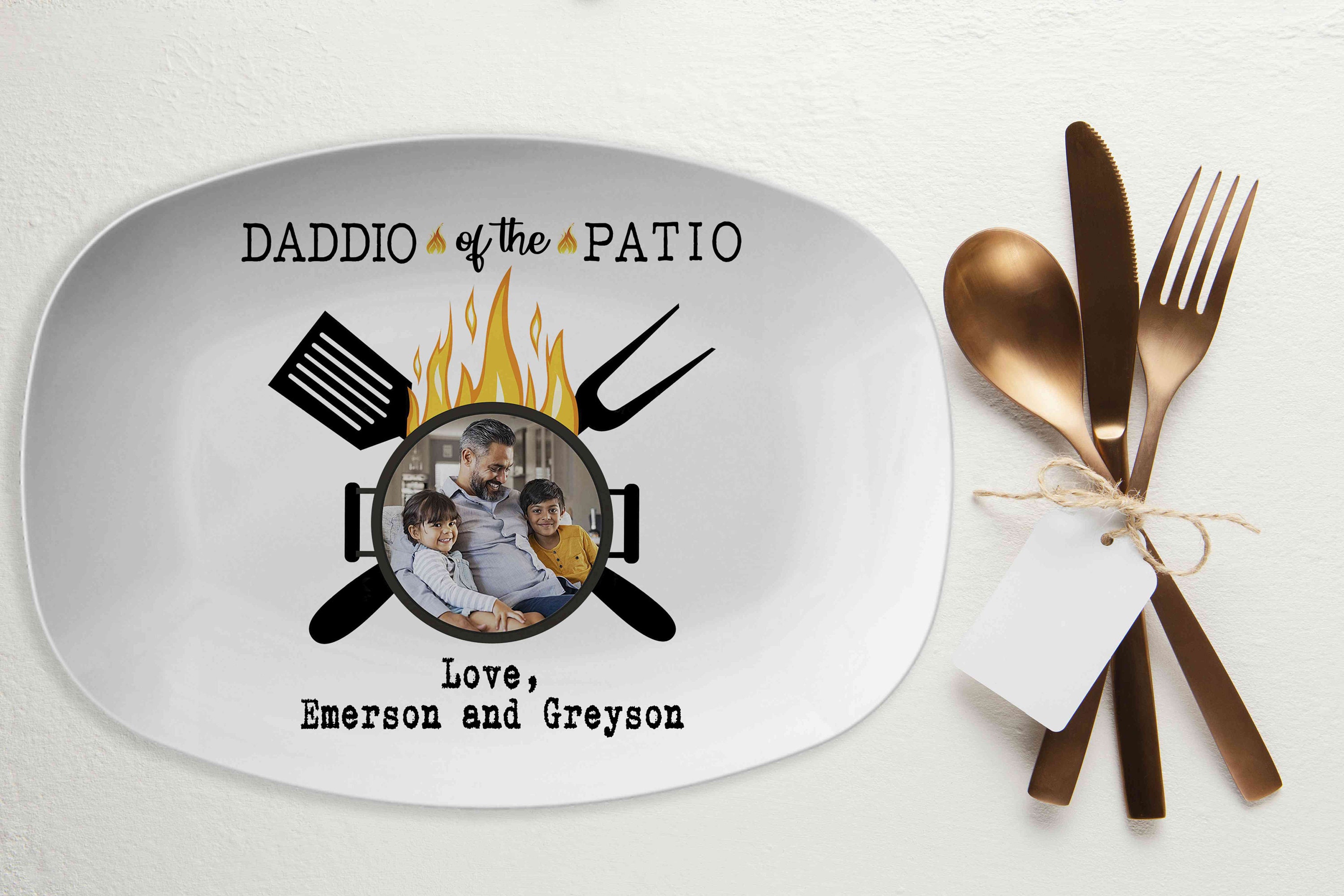 BBQ Custom Platter Grill Master Dad's Grilling Plate - Etsy