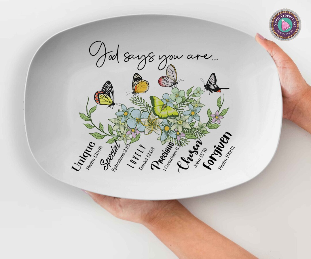 Personalized Name Platter God Says You Are Platter Custom Kitchen Big ...