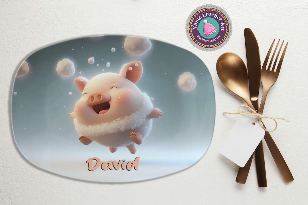 Cute Pig Platter Personalized Pig Dinner Plates Custom Serving - Etsy