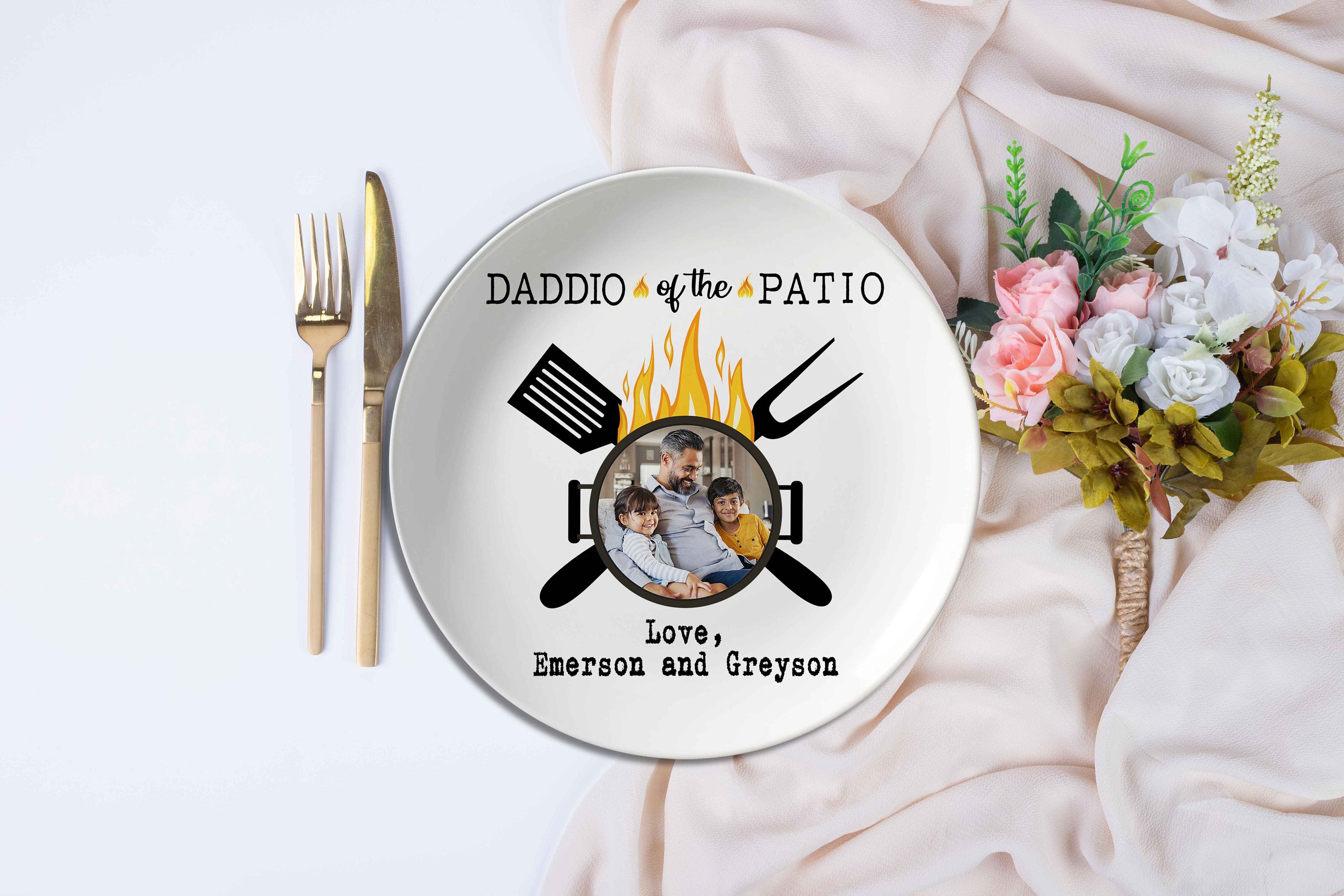 BBQ Custom Platter Grill Master Dad's Grilling Plate - Etsy