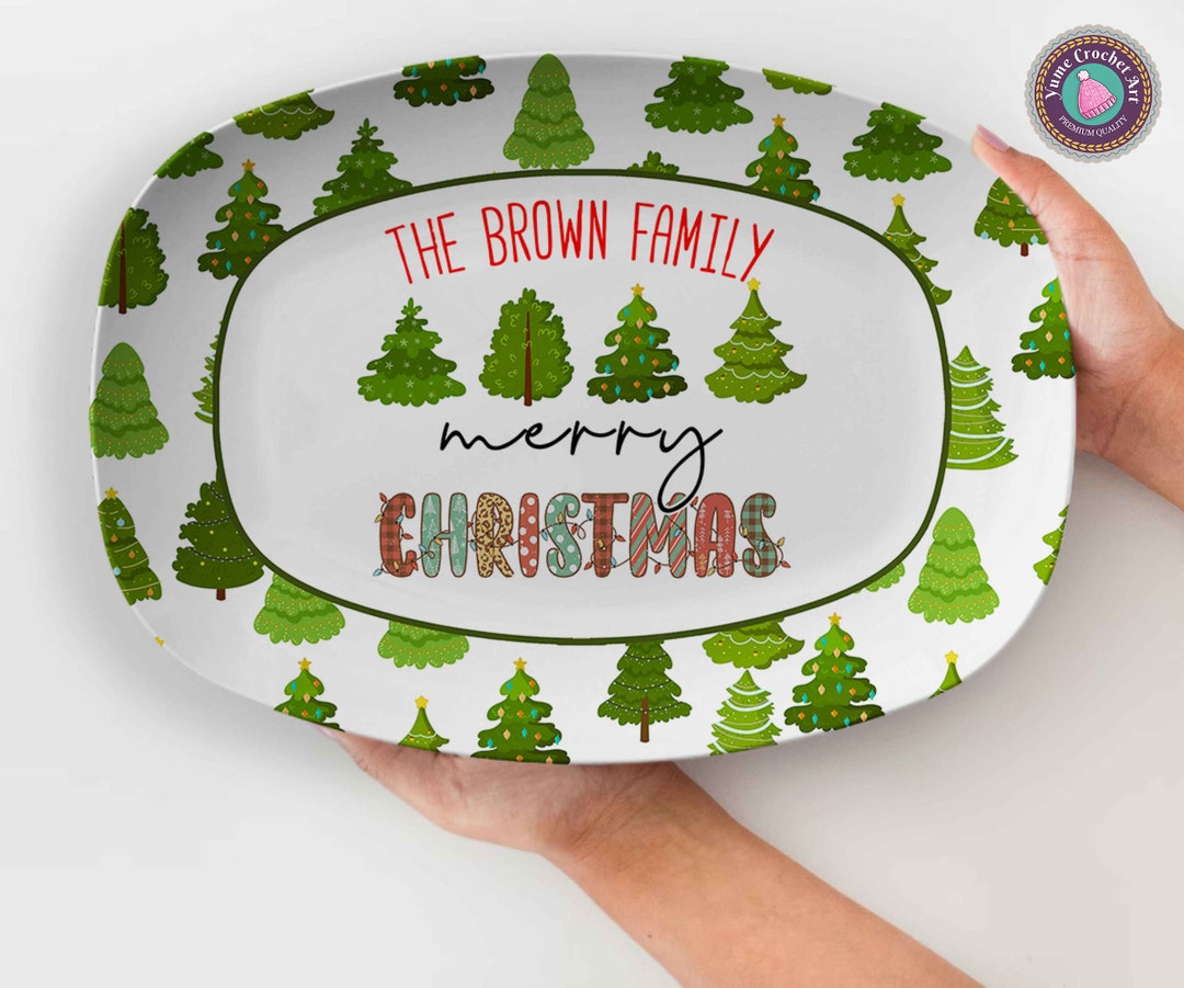 Personalized Christmas Platter Custom Serving Platter Christmas Party ...