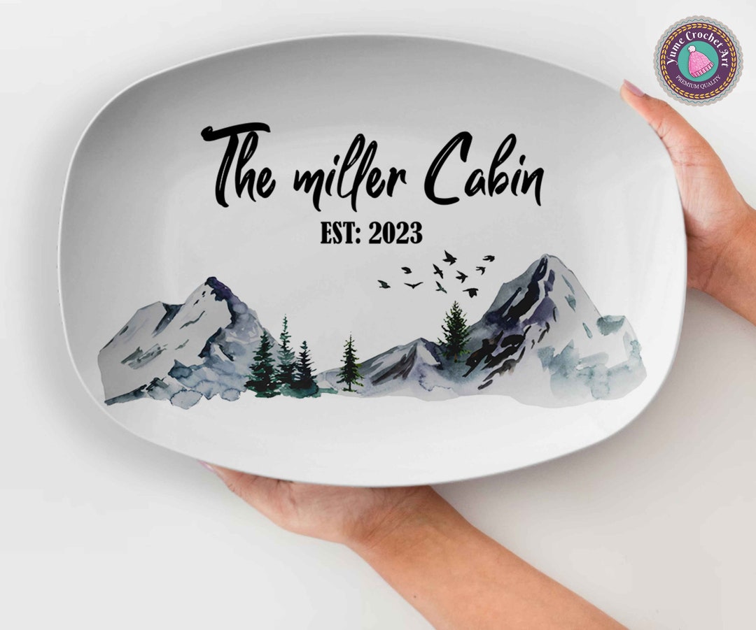 Personalized Family Platter Mountains Forest Platter Cabin - Etsy