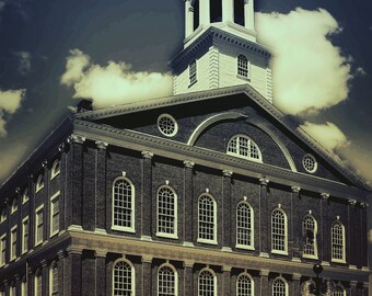 Vintage Photograph of Faneuil Hall in Boston Circa 1898 - Etsy