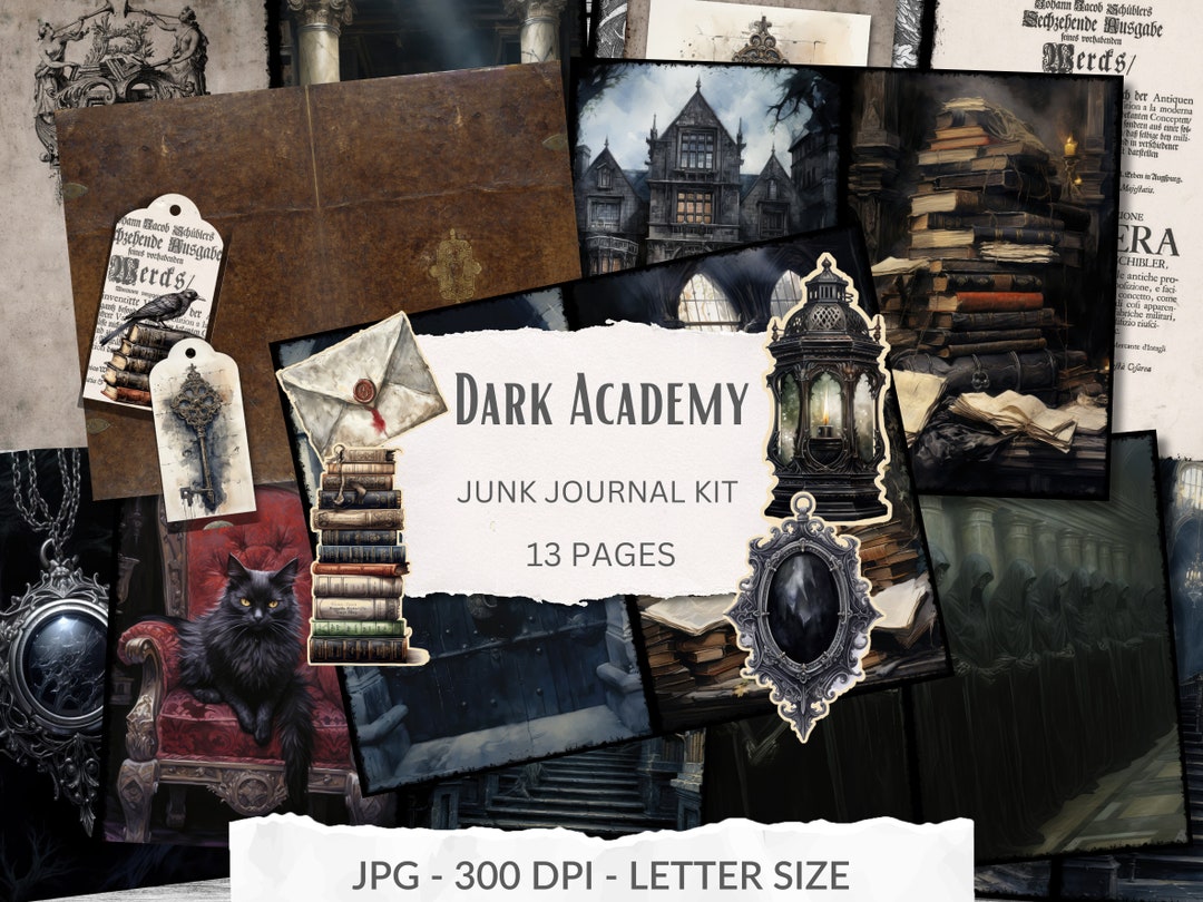 Dark Academia – Junk Journal Kit, JPG, Printable Pages, Witch, Wizard ...