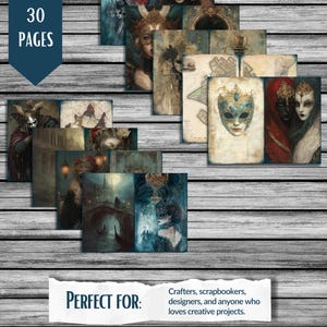 Venice Carnival - Junk Journal Bundle Printable Ephemera, Digital ...