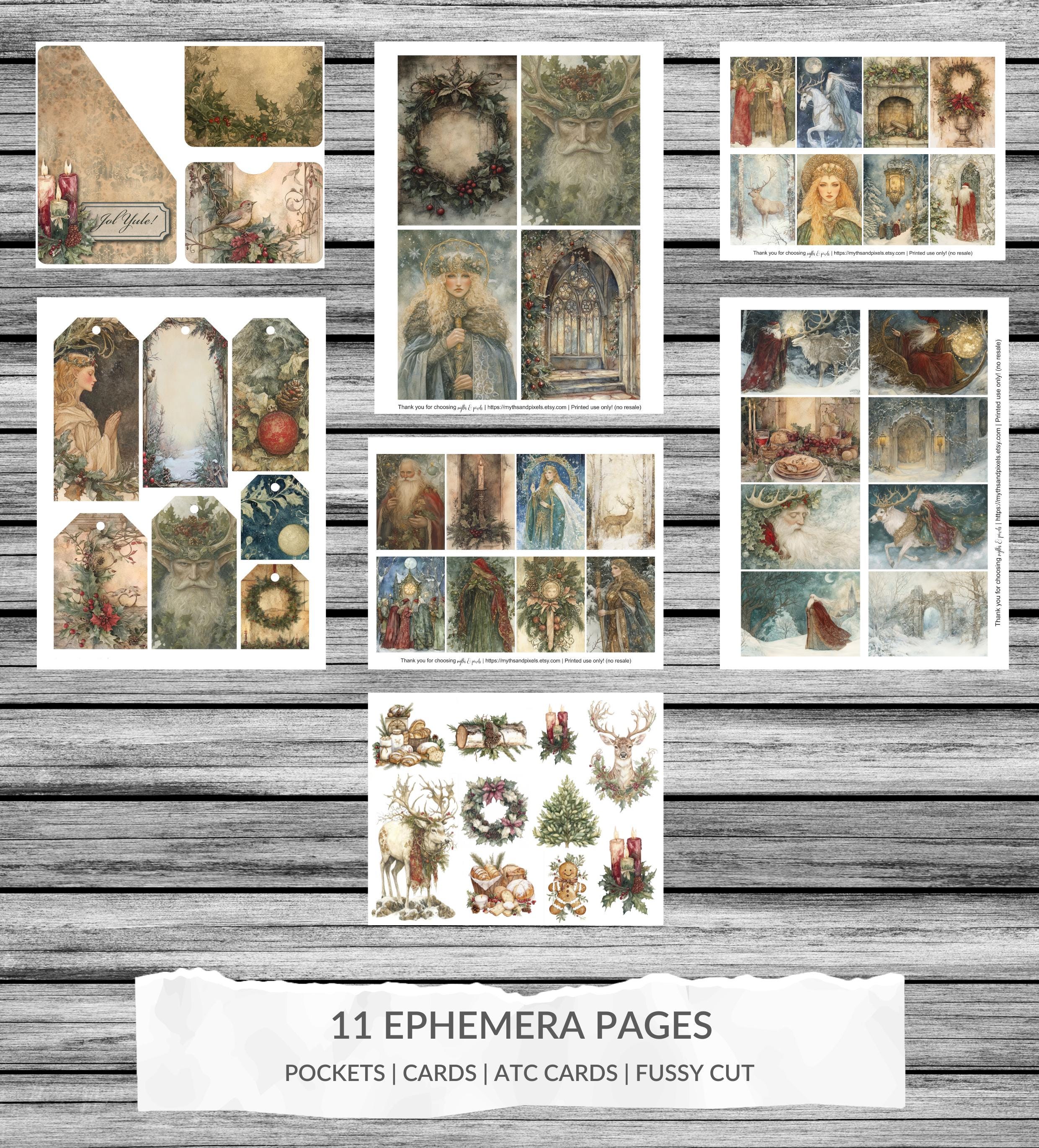 Yuletide Junk Journal, Printable Pagan Pages, Yule Printable, Pagan ...