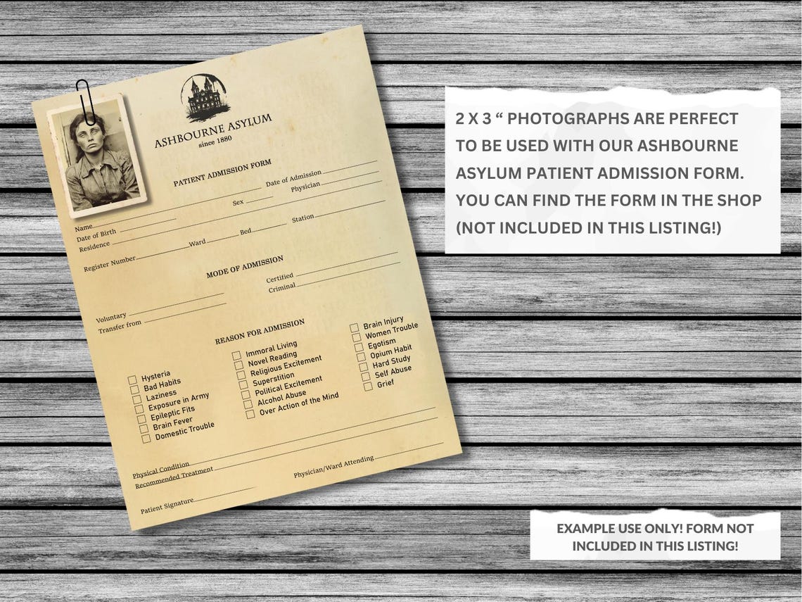 Ashbourne Asylum, Vintage Asylum Patient Photographs Printable ...