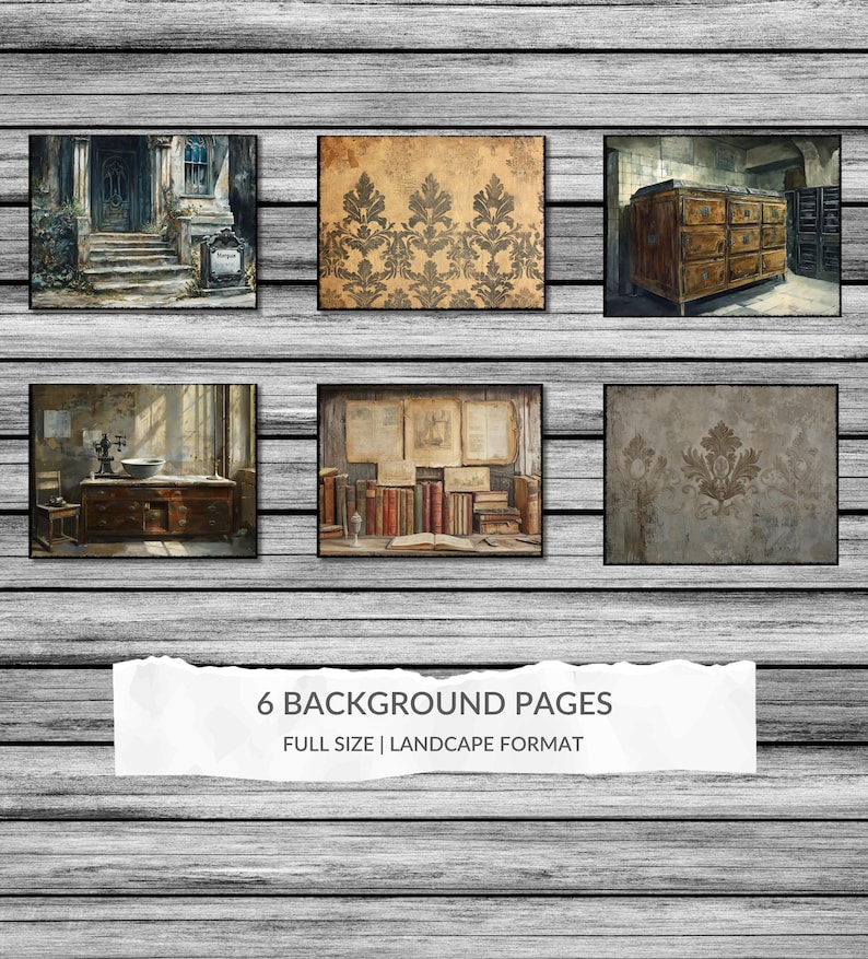 Ashbourne Morgue - Morbid Junk Journal Kit, Horror House Bundle ...