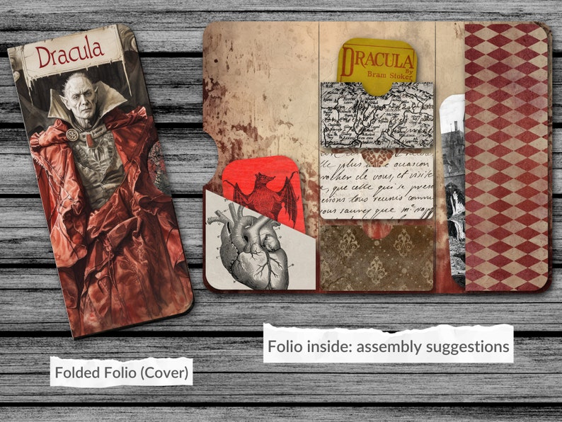 Dracula Folio Kit – Dark Fantasy Vampire Printable, Gothic Horror ...