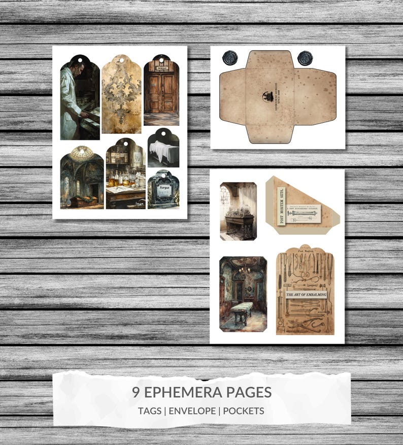 Ashbourne Morgue - Morbid Junk Journal Kit, Horror House Bundle ...