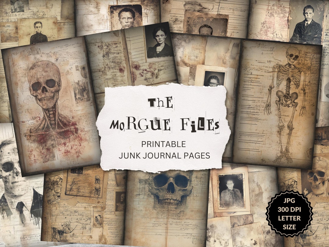 The Morgue Files - Junk Journal Pages, Autopsy Report, Horror ...