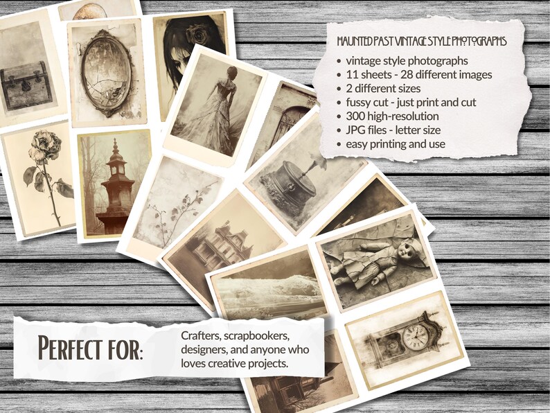 Cursed Objects Photographs, Printable, Fussy Cut, Vintage Style ...