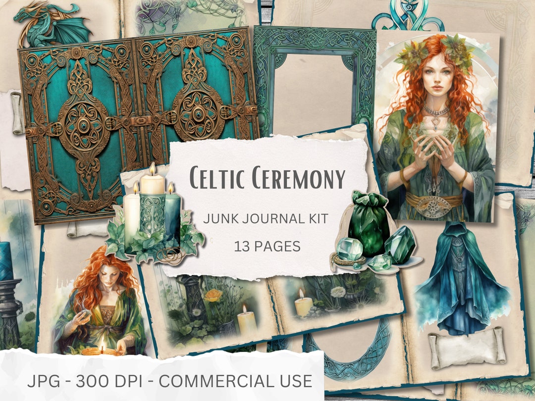 Celtic Junk Journal Kit – Printable Grimoire Pages – Irish Druid ...