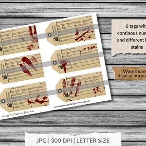 Ashbourne Mortuary Toe Tags Label Writable Halloween Autopsy Ephemera ...