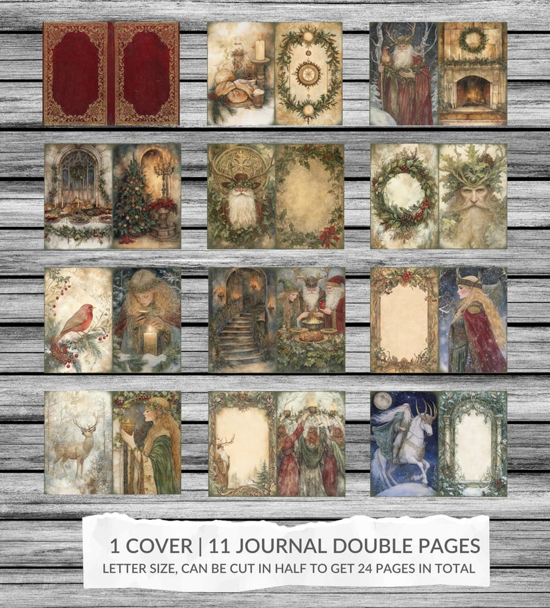 Yuletide Junk Journal, Printable Pagan Pages, Yule Printable, Pagan ...