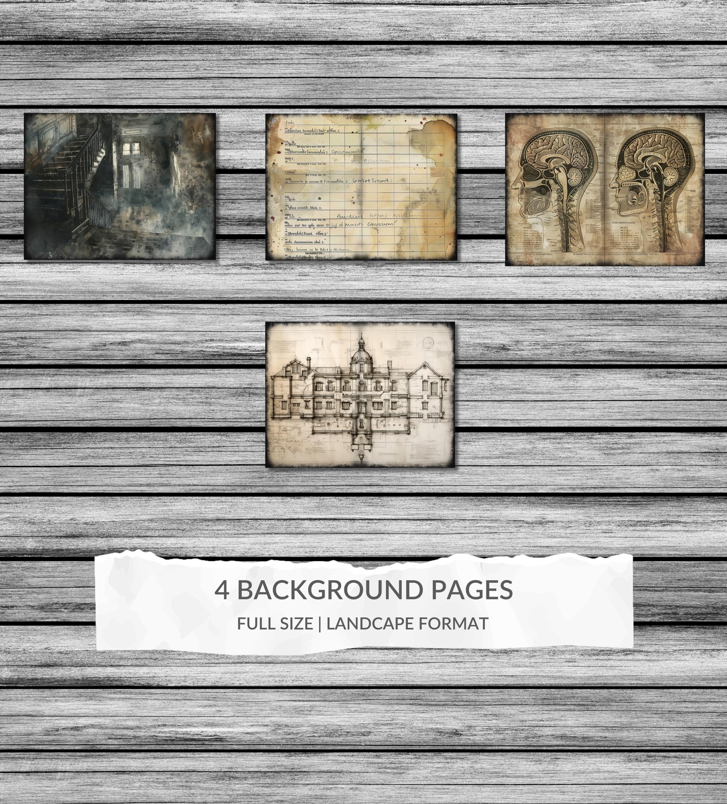 Ashbourne Asylum Archive – Journal Kit, Dark Horror Bundle, Halloween ...