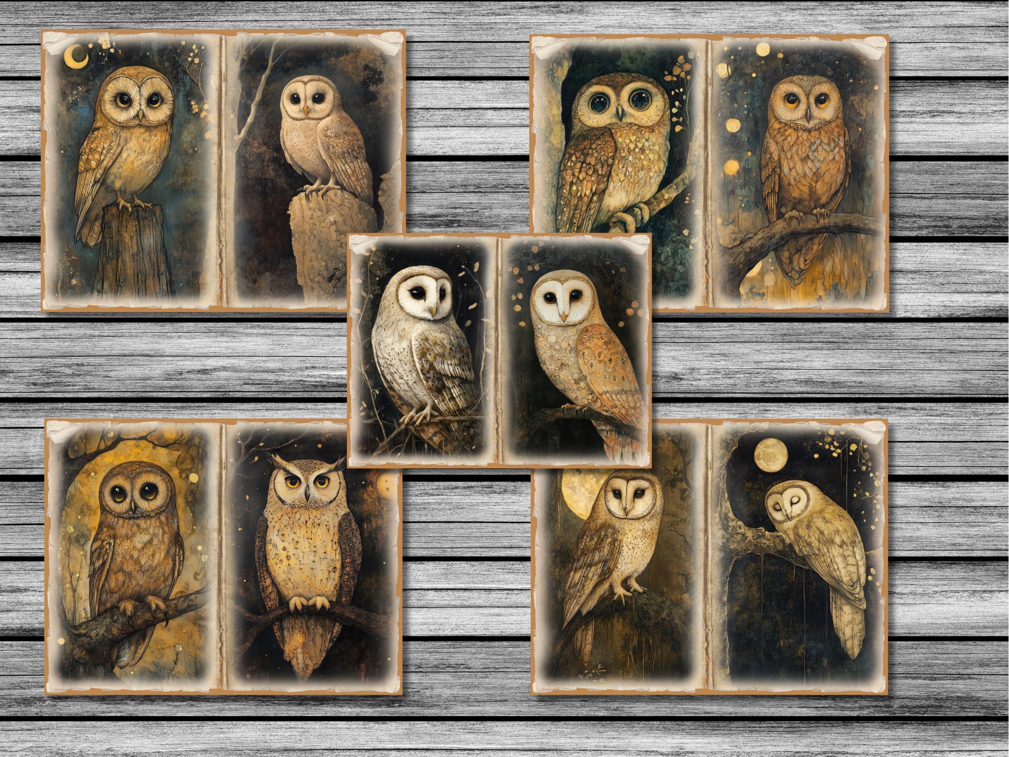 Whimsical Owls - Junk Journal Printable Pages, Cute Owls, Fairy Forest ...