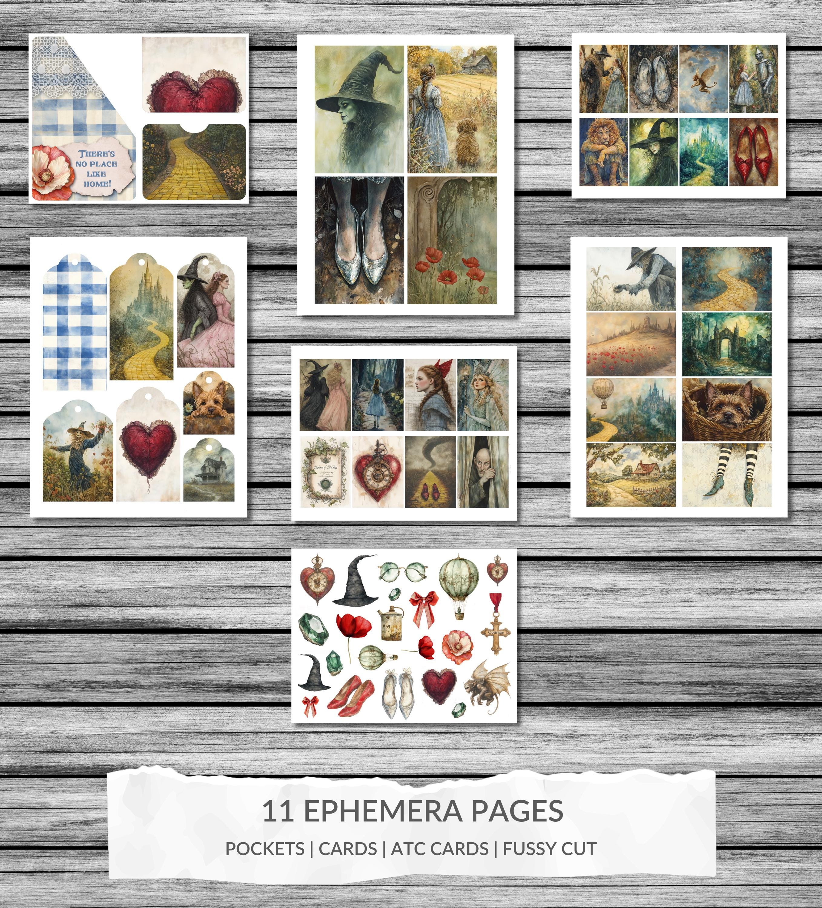 Wizard of Oz Digital Junk Journal Bundle - 29 Pages of Vintage Journal ...