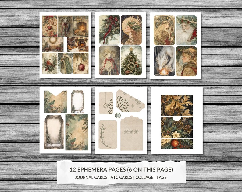 Yuletide Add on Junk Journal, Printable Pagan Pages, Yule Printable ...