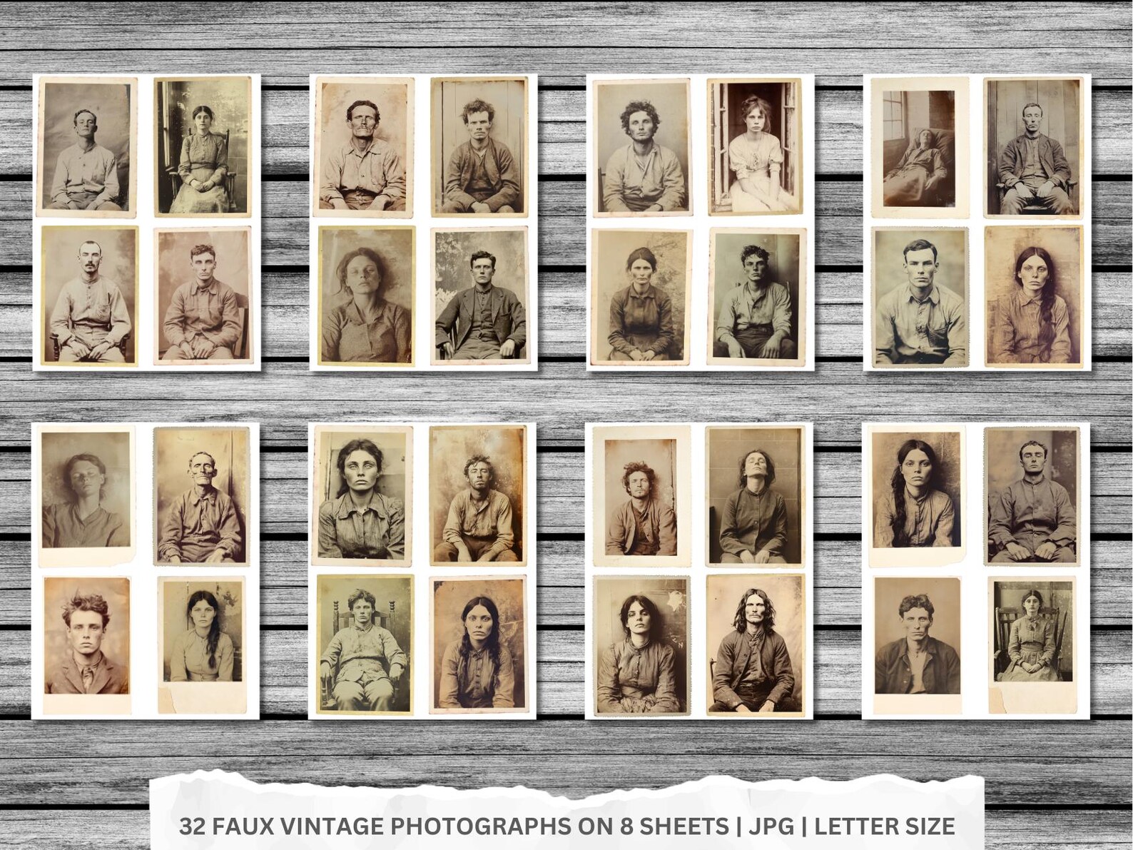 Ashbourne Asylum, Vintage Asylum Patient Photographs, Printable ...