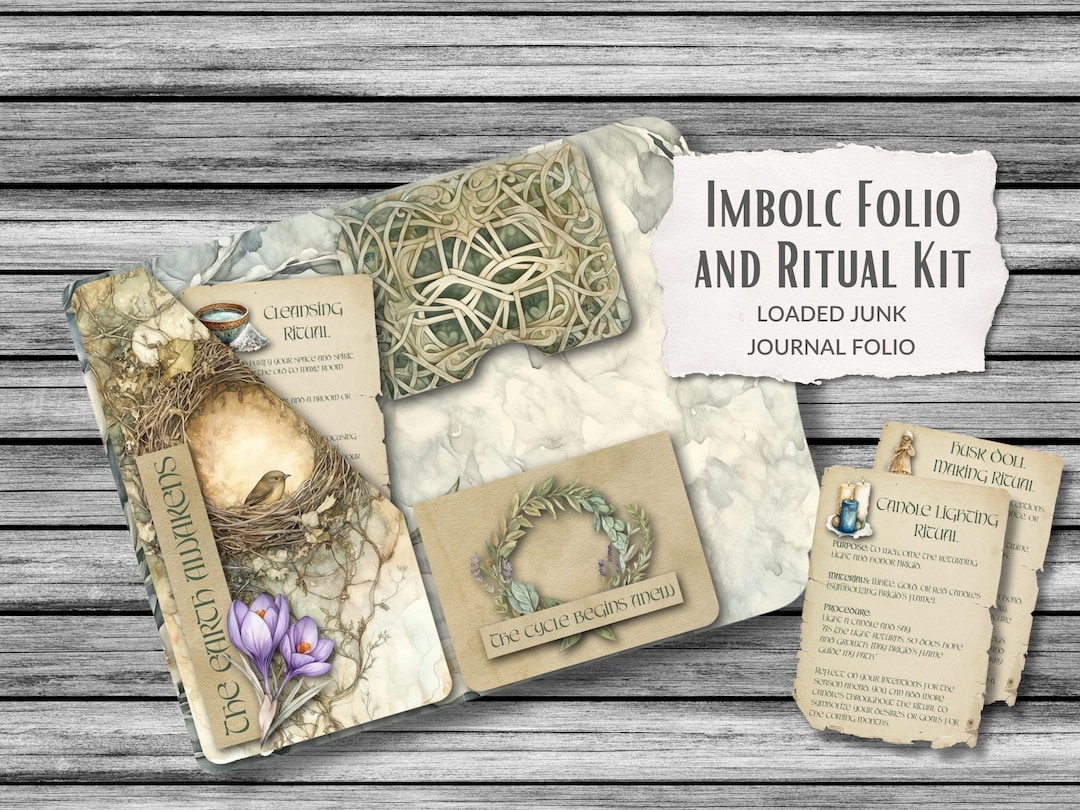Imbolc Folio Kit With Ritual Cards and Printable Seed Packets, Foldable ...
