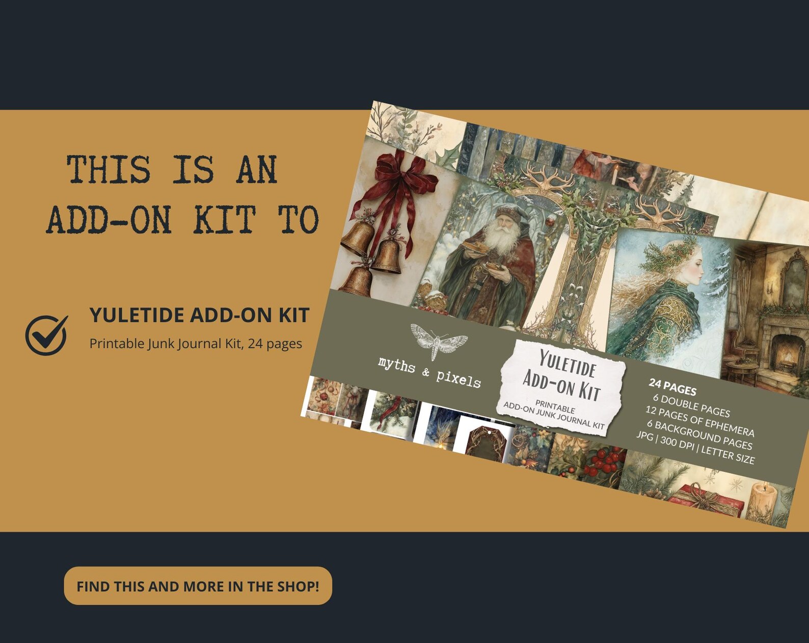 Yuletide Junk Journal, Printable Pagan Pages, Yule Printable, Pagan ...