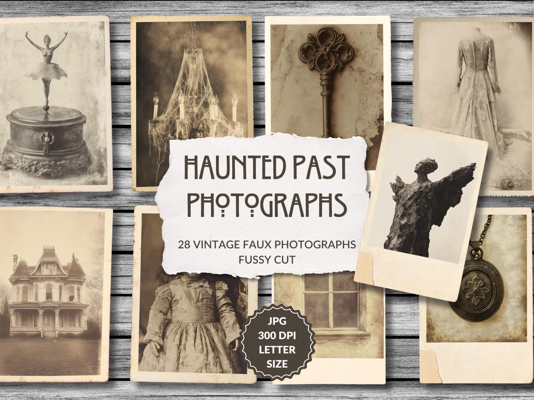 Cursed Objects Photographs, Printable, Fussy Cut, Vintage Style ...