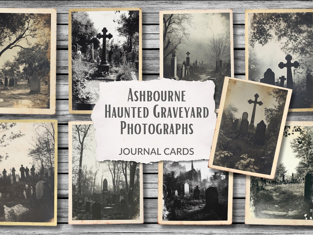 Ashbourne Cemetary, Printable Graveyard Spooky Photograph, ATC Cards ...