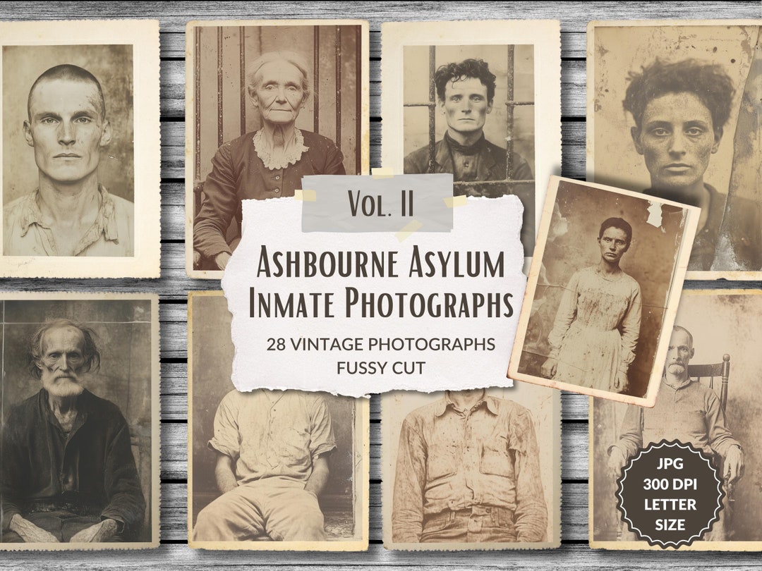 Asylum Patient Photographs Vol. II, Printable Portrait, Ashbourne ...
