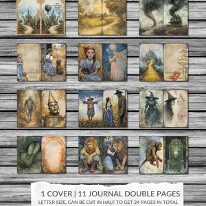 Wizard of Oz Digital Junk Journal Bundle - 29 Pages of Vintage Journal ...