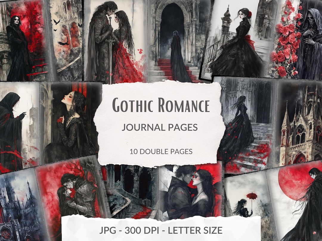 Gothic Romance Journal Pages, Horror, Halloween, Love, Hero, Villain ...