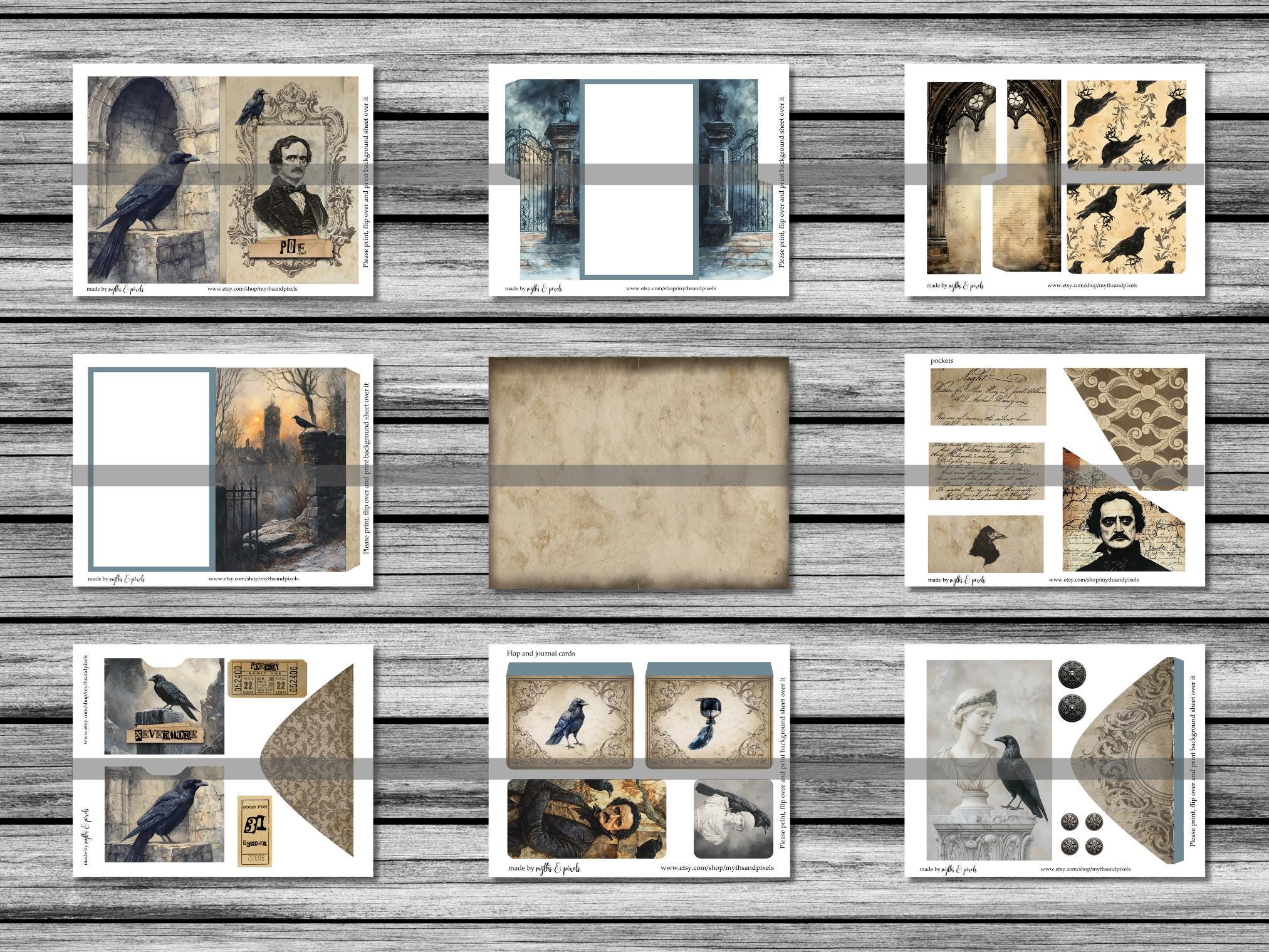 Poe's the Raven – Foldable Folio Kit, Gothic, Loaded Folio With ...