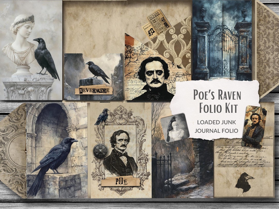 Poe's the Raven – Foldable Folio Kit, Gothic, Loaded Folio With ...