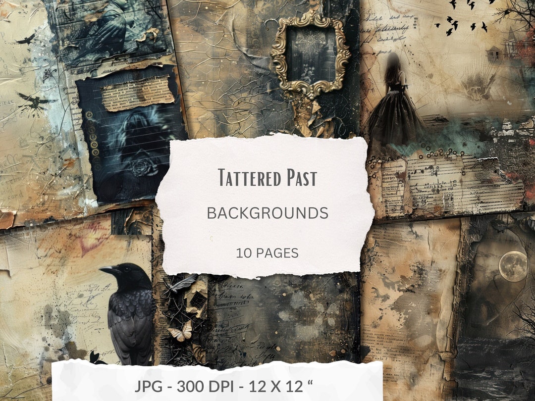 Tattered Past Dark Old Lace Backgrounds, Distressed, Gothic Fabric ...