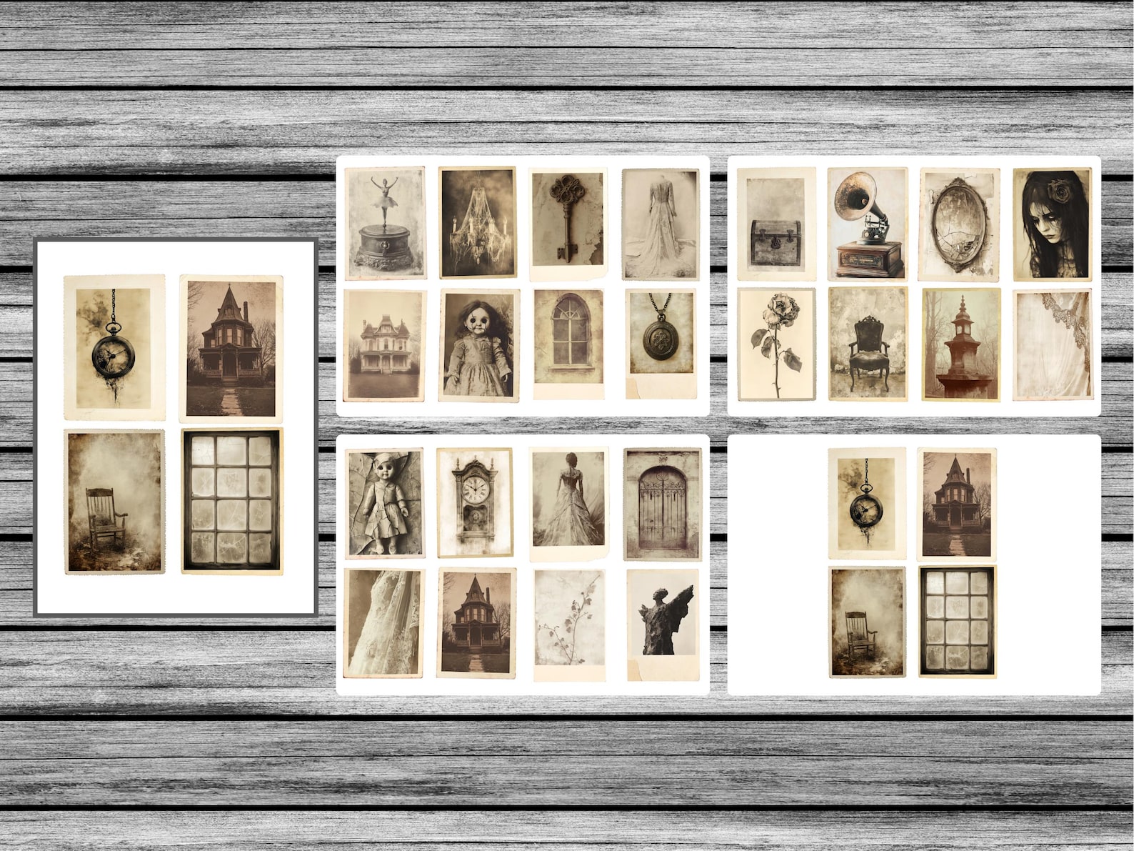 Cursed Objects Photographs, Printable, Fussy Cut, Vintage Style ...