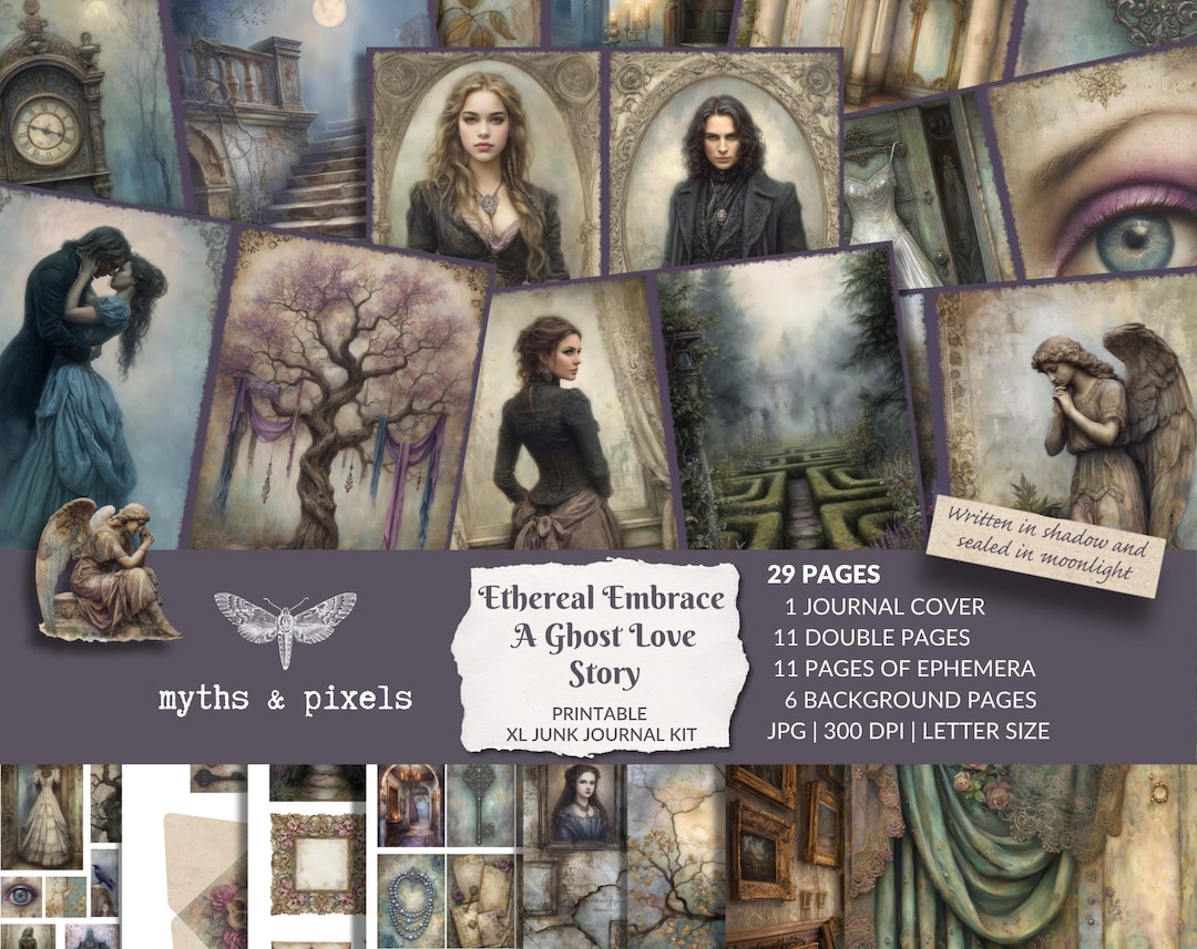 Ethereal Embrace | A Ghost Love Story Journal Kit, Gothic Romance ...
