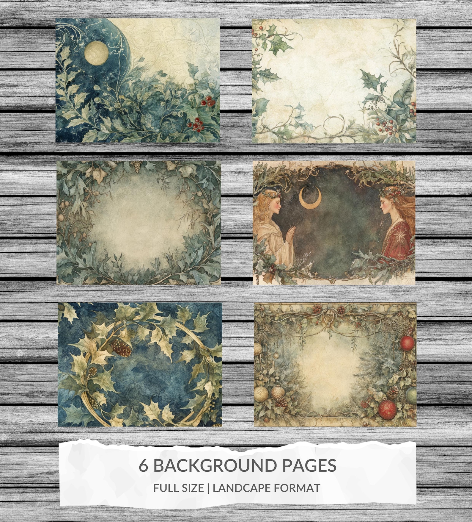 Yuletide Junk Journal, Printable Pagan Pages, Yule Printable, Pagan ...