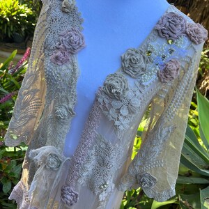 Bohemian Shabby Chic Artsy Duster Coat Lace Cover Embellished With a ...