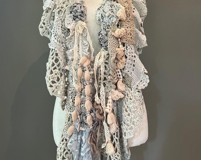 Bohobydarija Bohemian Shabby Chic Tattered Scarf and Flower Garden - Etsy