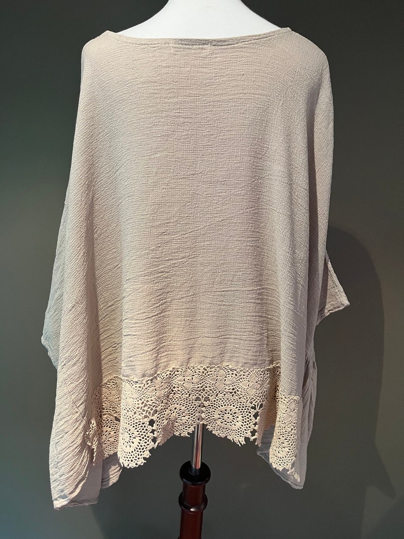 Bohemian Free Size Shabby Chic Artsy Linen-cotton Blend Embellished ...