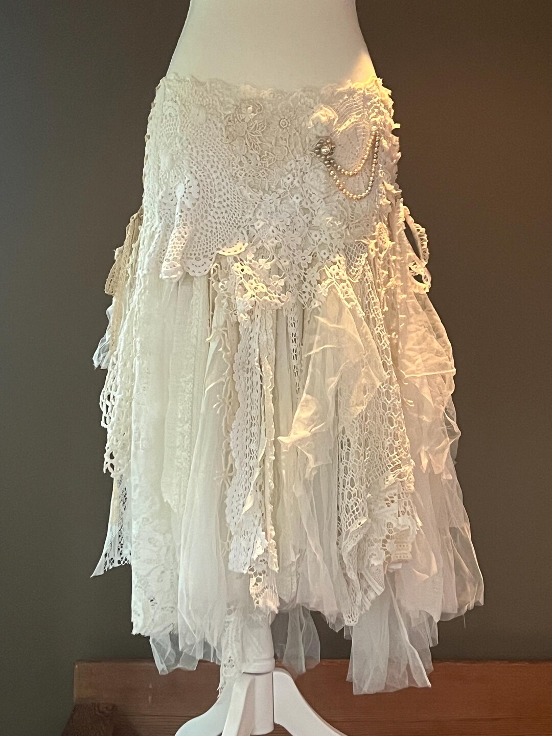 Bohobydarija Gypsy Fairy Pixie Bohemian Skirt Beach Wedding White ...