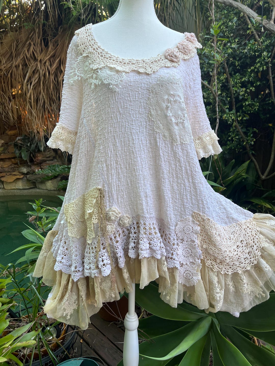 Bohobydarija Bohemian Tunic Top Tattered Upcycled Summer, Fairy ...