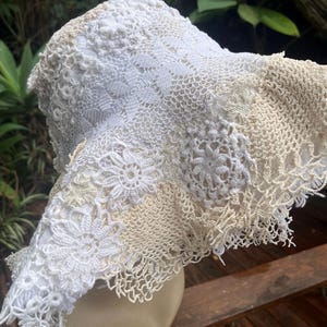 Bohemian Embellished Tattered Woodland Oversized Bucket Style Hat, Boho ...