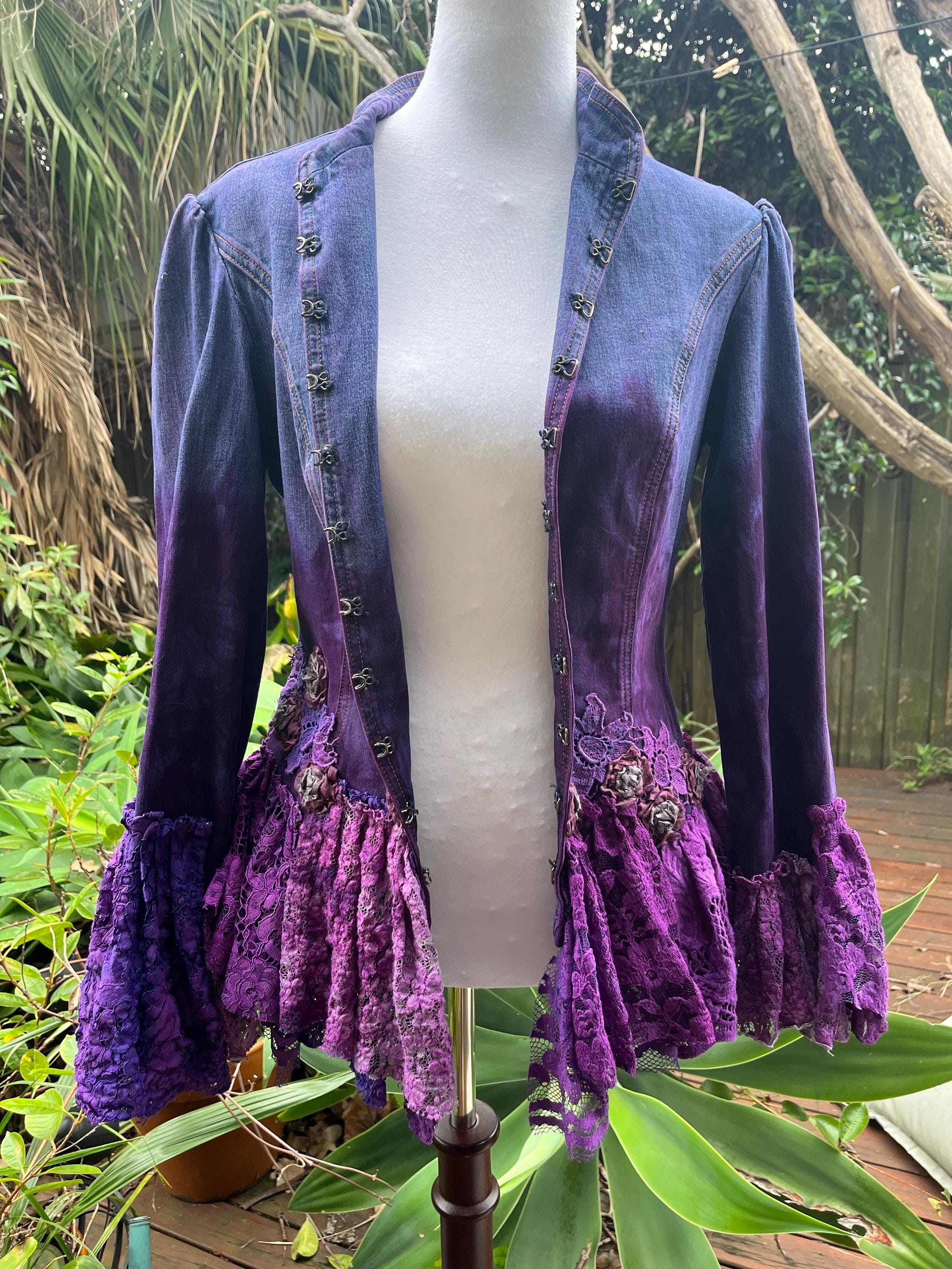 Bohobydarija Bohemian Shabby Chic Tattered Denim Jacket Artsy ...