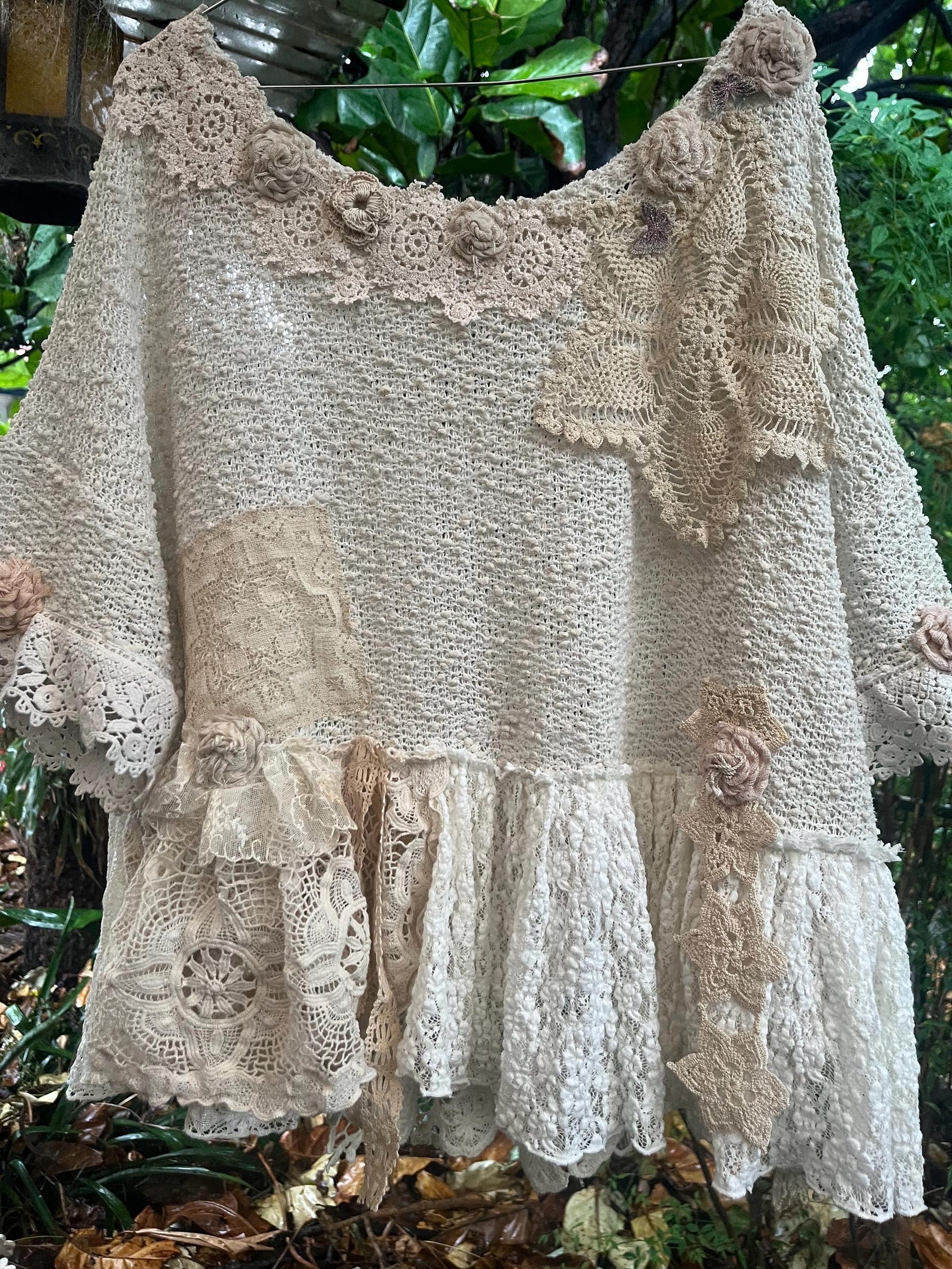 Bohobydarija Bohemian Shabby Chic Top Artsy Embellished Upcycled ...