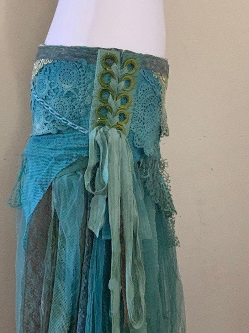 Gypsy Fairy Bohemian Skirt Beach Wedding Aquamarine Colours, Vintage ...