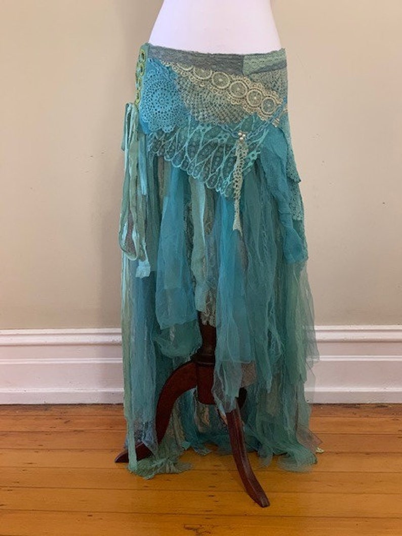 Gypsy Fairy Bohemian Skirt Beach Wedding Aquamarine Colours - Etsy