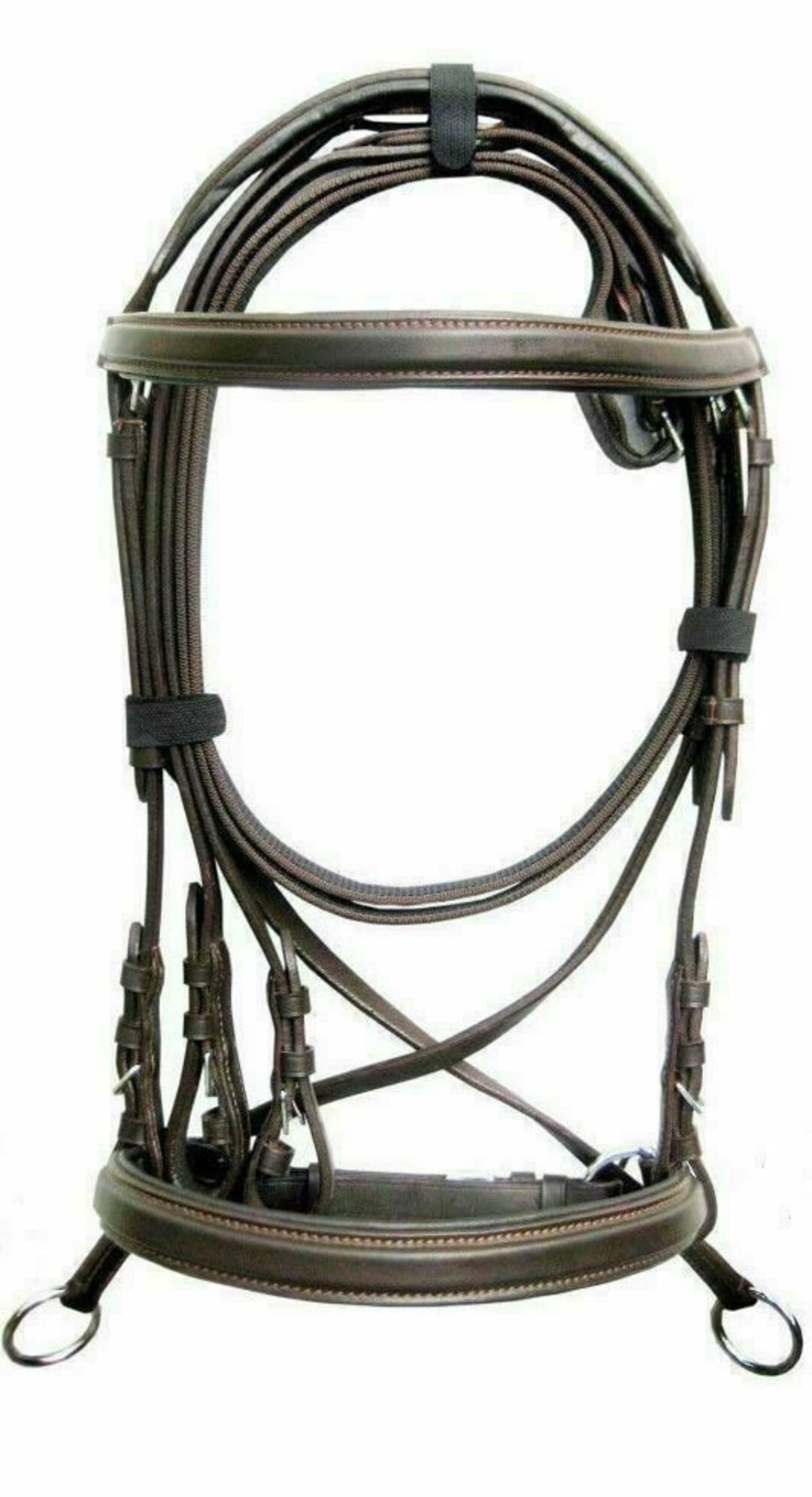 Leather Horse Bit Less Bridle Cross Over With Grip Reins All Size . - Etsy
