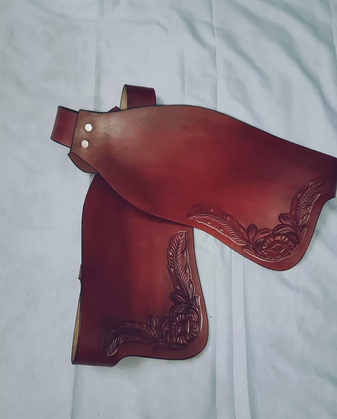 Hand-tooled Western Horse Saddle Fender Pair Crafted in Leather for ...